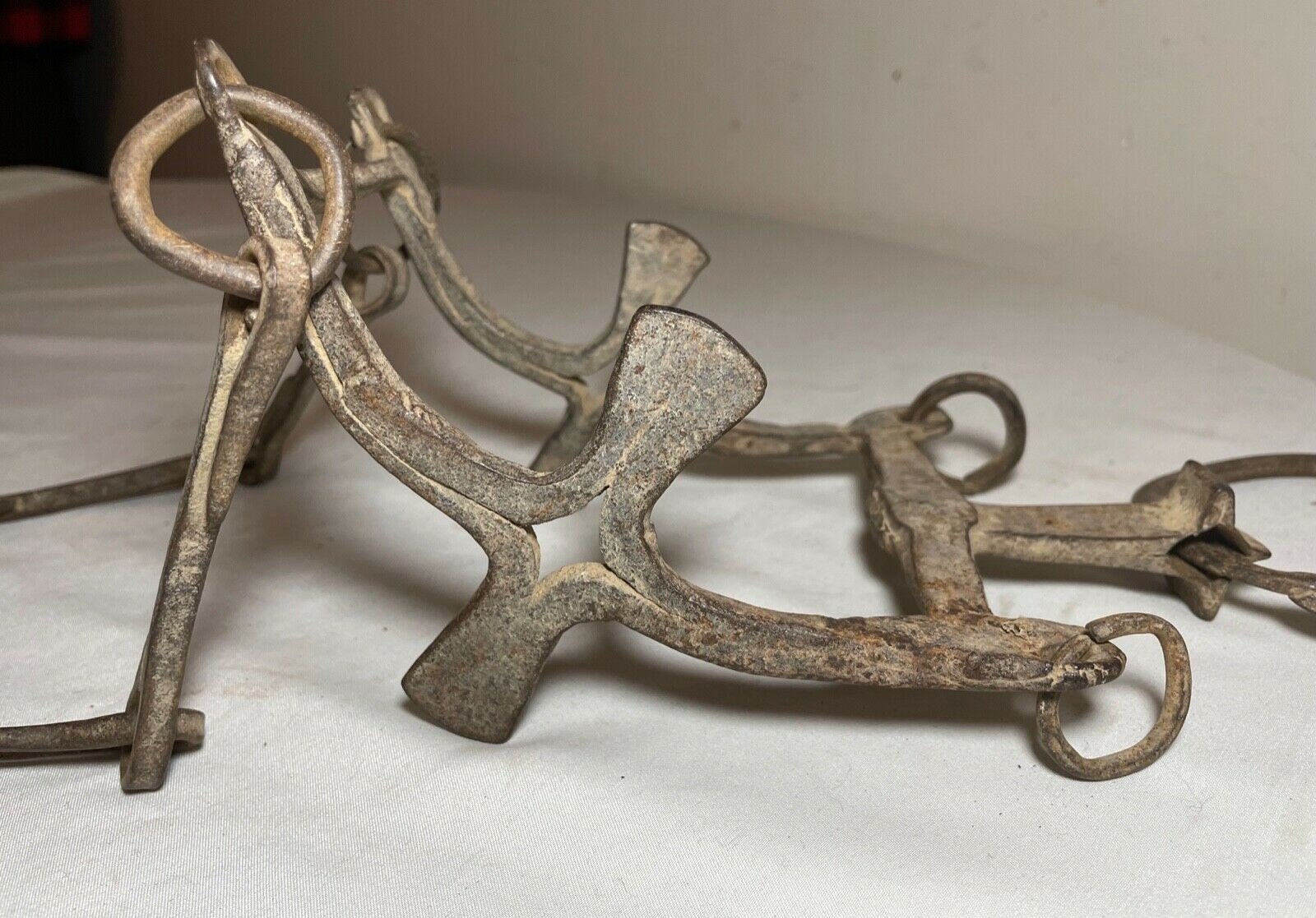 Very Rare Antique 18th Century 1700's Hand Wrought Iron Horse Bridle ...
