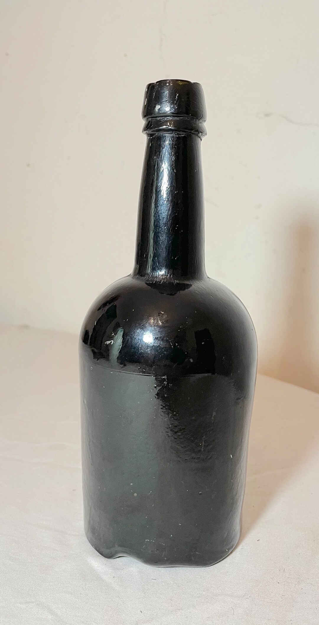 Rare Antique 18th Century Handmade 4 Part Mold Blown Green Whiskey ...