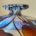 Vintage Hand Blown Signed Detailed Mary Angus Art Glass Iridescent Leaf ...