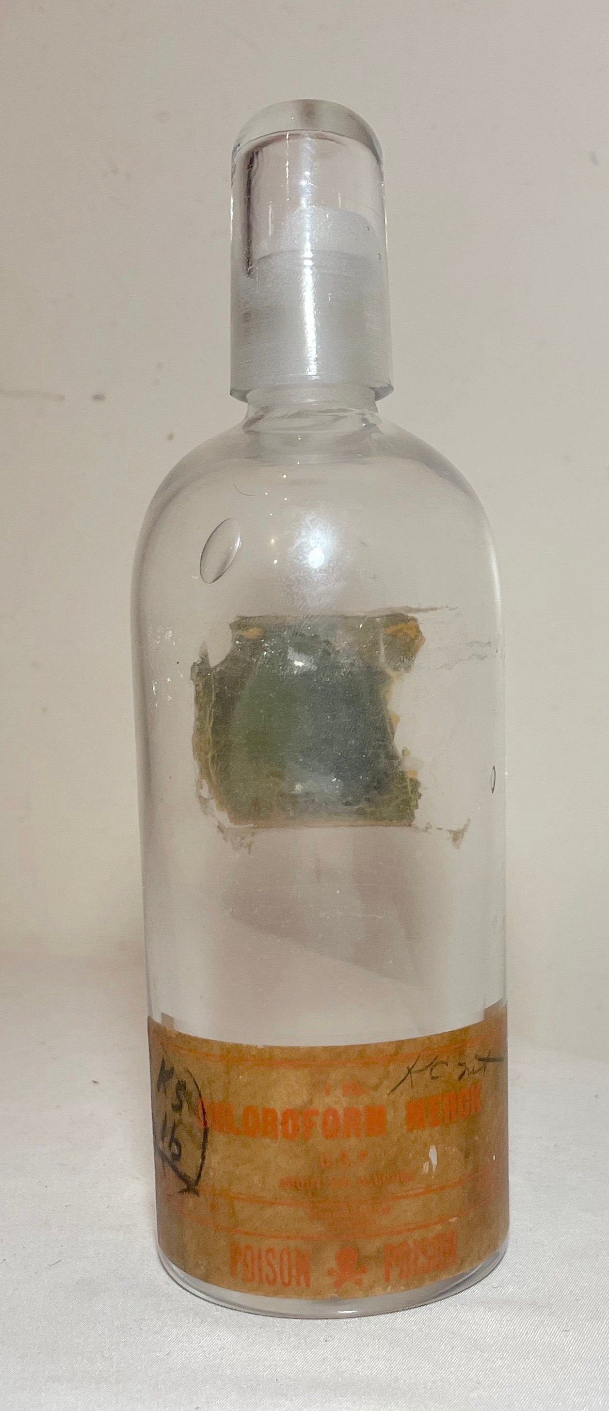 RARE Antique 1800's Clear Glass Chloroform Apothecary Medical Poison ...