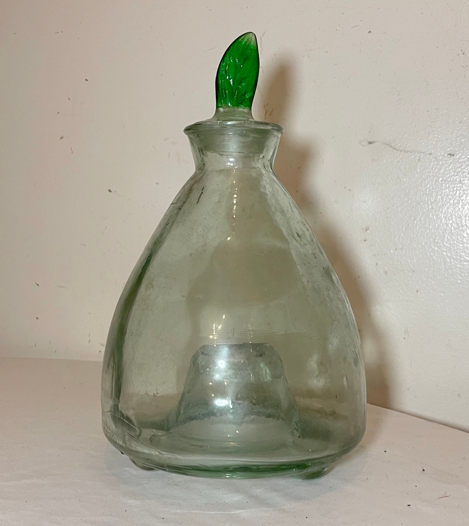 Rare Antique Large Handmade Green Glass Fly Wasp Bee Catcher Jar W ...