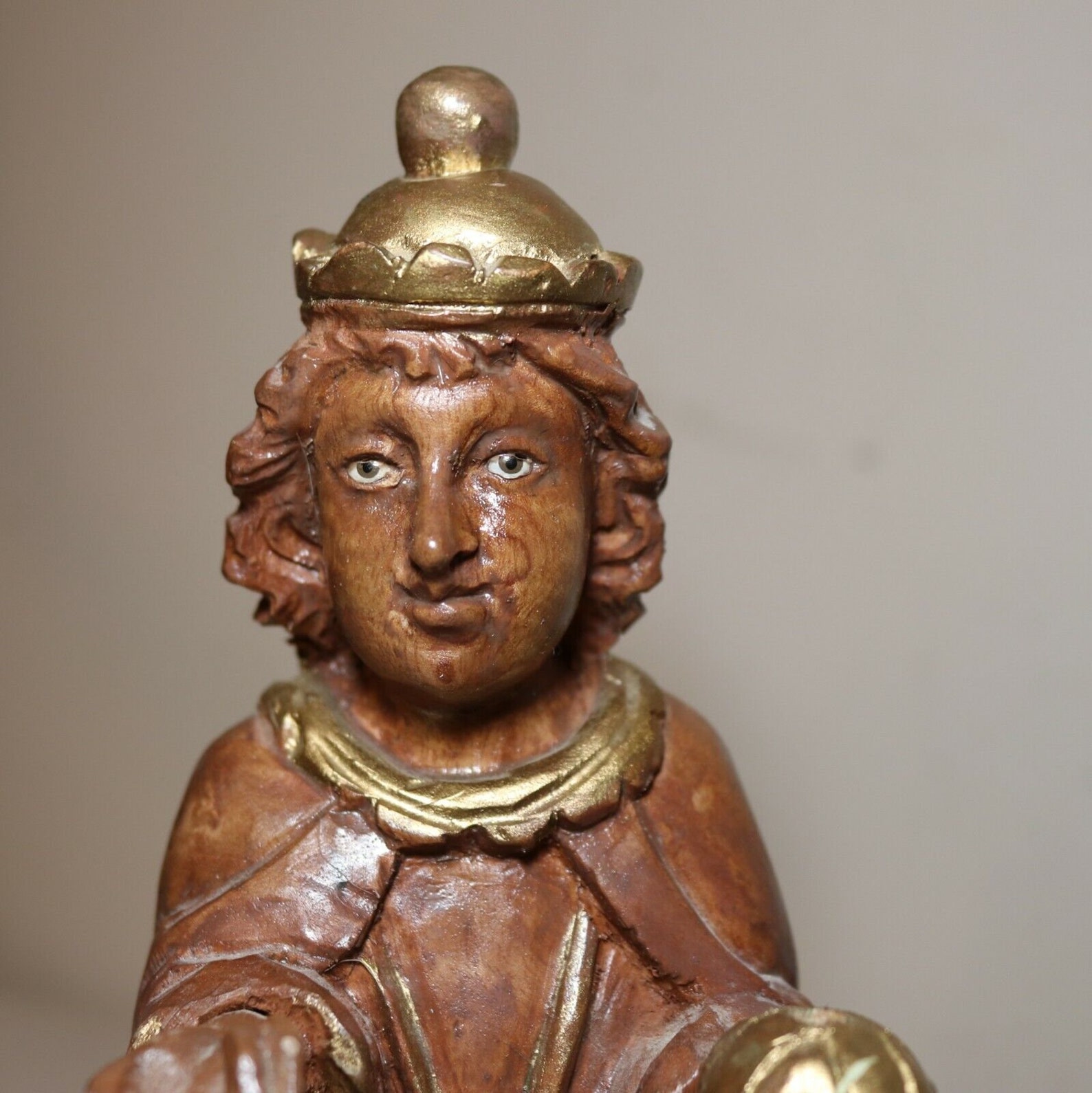 Vintage Antique Carved Wood Religious Jesus of Prague Sculpture Statue ...