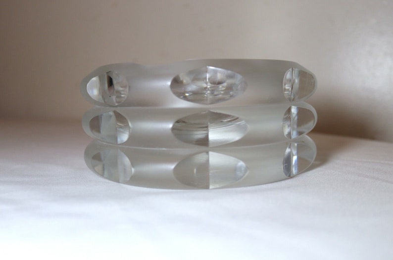 HEAVY Vintage Frosted Art Glass Cut Crystal Signed Rosenthal - Etsy