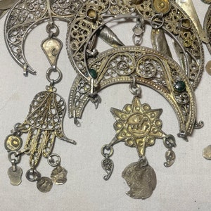 Antique Libya North African Shariya Sterling Silver Gilt Traditional ...