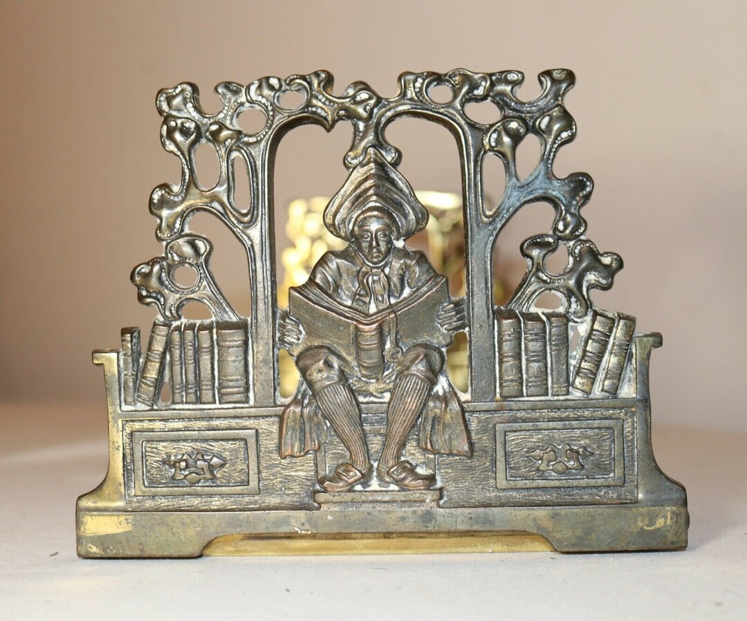 Antique 1800s Victorian Bronze Patinated Cast Iron Expandable Bookend ...