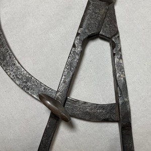 LARGE Rare Antique 18th Century Handmade Solid Wrought Iron Compass ...