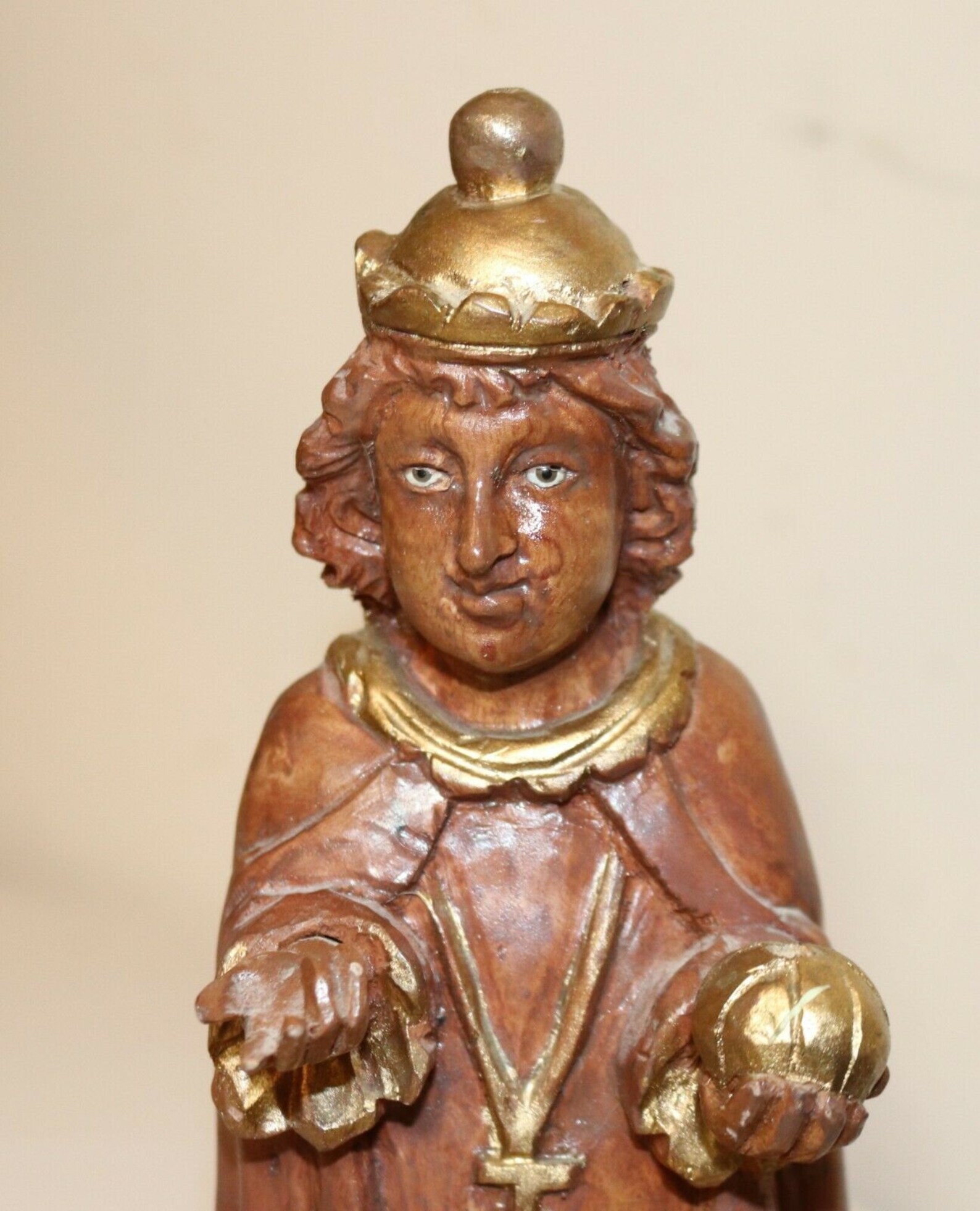Vintage Antique Carved Wood Religious Jesus of Prague Sculpture Statue ...