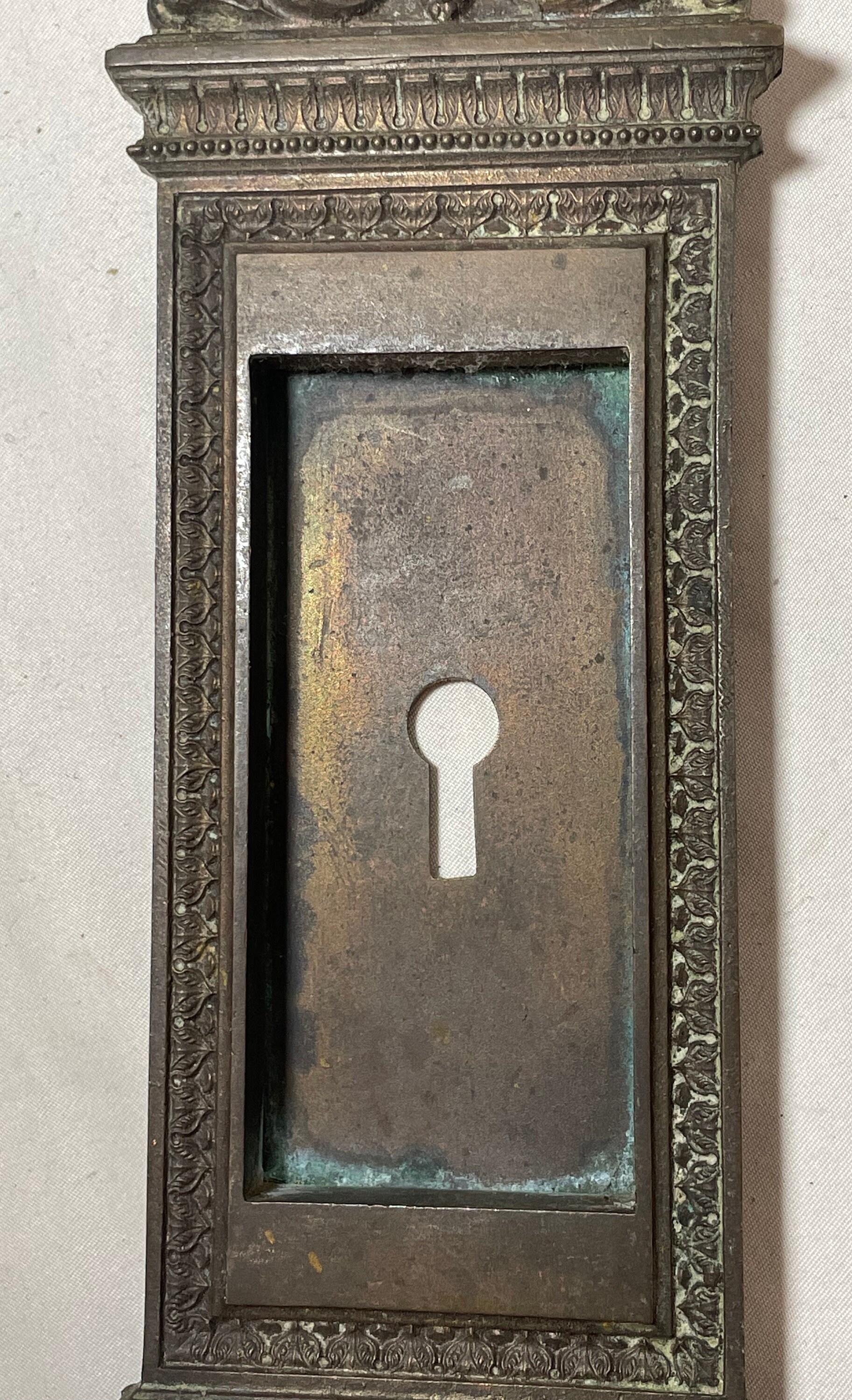 Large Antique Ornate 1800s Gilt Bronze Key Escutcheon Door Hardware ...