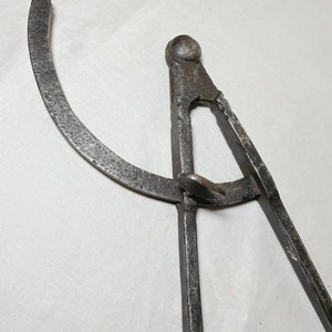 LARGE Rare Antique 18th Century Handmade Solid Wrought Iron Compass ...