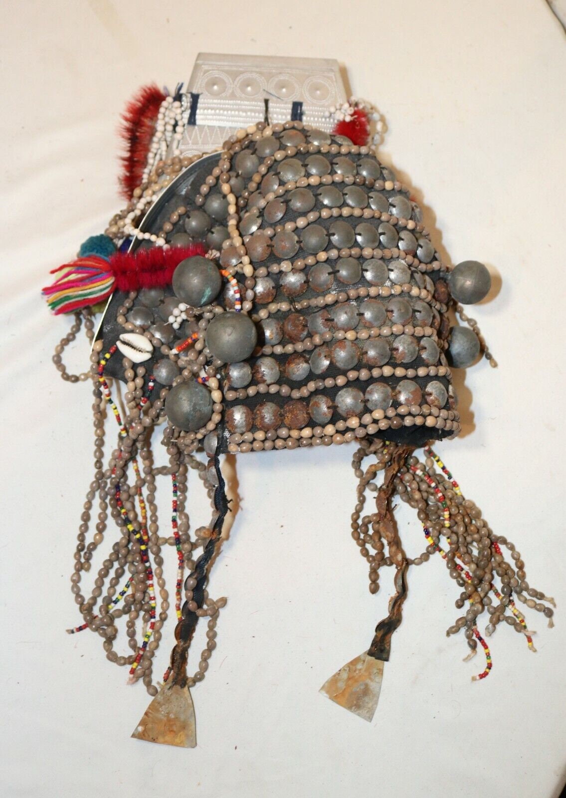 Antique Handmade Thailand Akha Hill Tribe Hat Embroidered Beaded ...