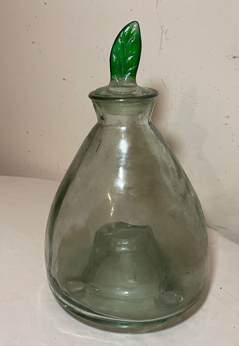 Rare Antique Large Handmade Green Glass Fly Wasp Bee Catcher Jar W ...