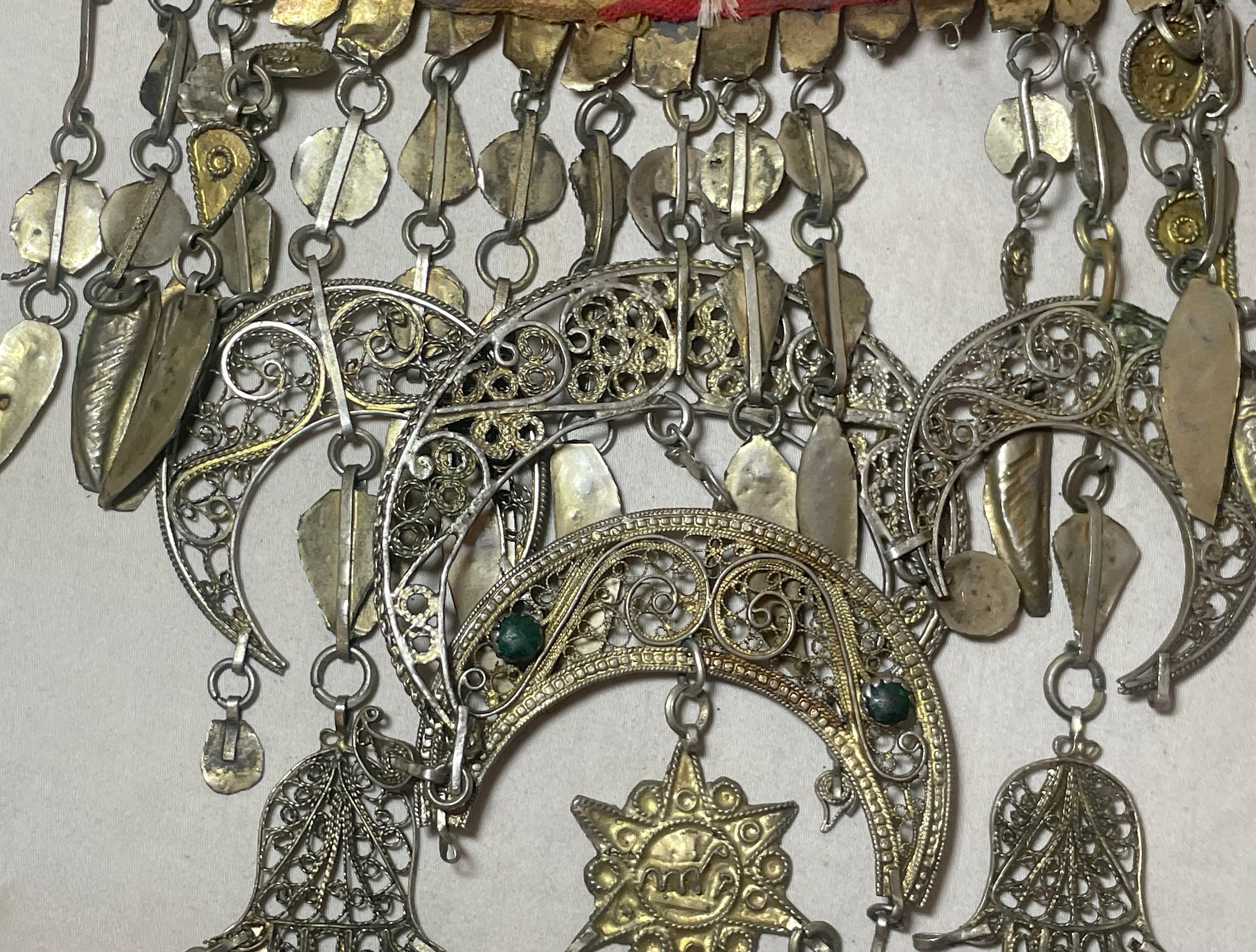 Antique Libya North African Shariya Sterling Silver Gilt Traditional ...