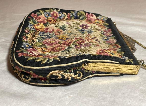Antique handmade Victorian petit point needlepoint br… - Gem