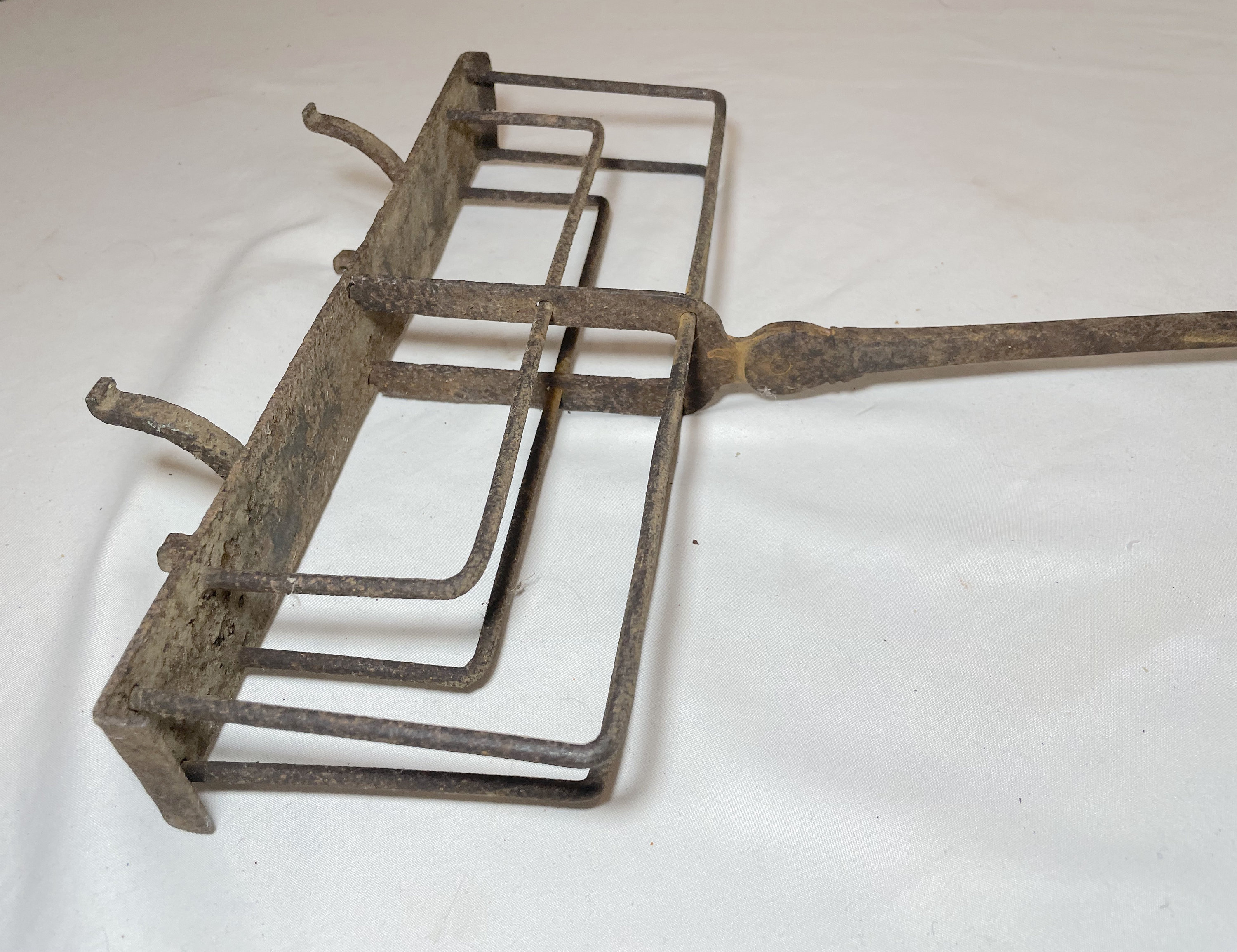 Antique 18th Century Handmade Primitive Wrought Iron Wood Fireplace ...