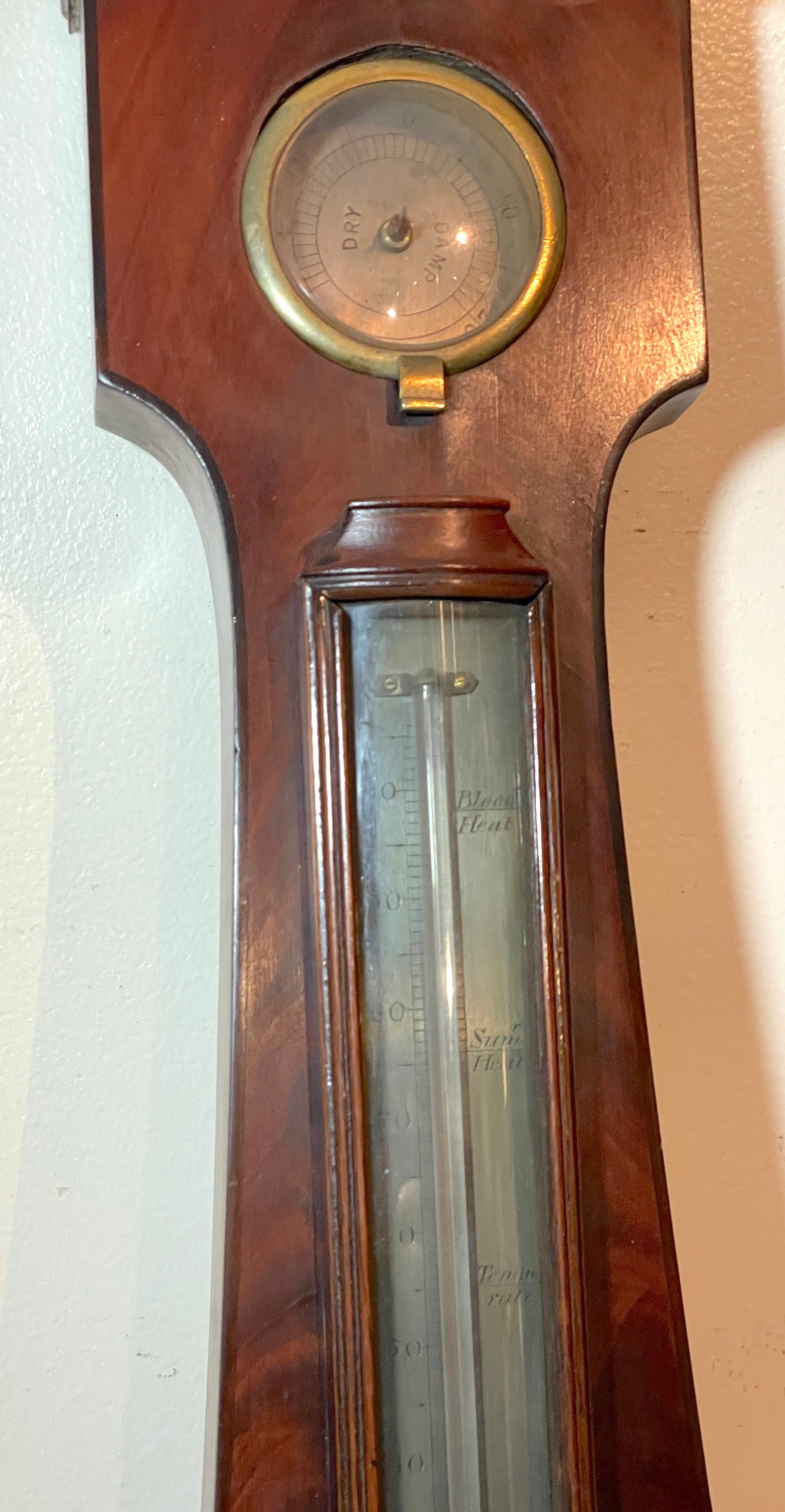 Large Antique 19th Century A. Gatty Mahogany Banjo Barometer Weather ...