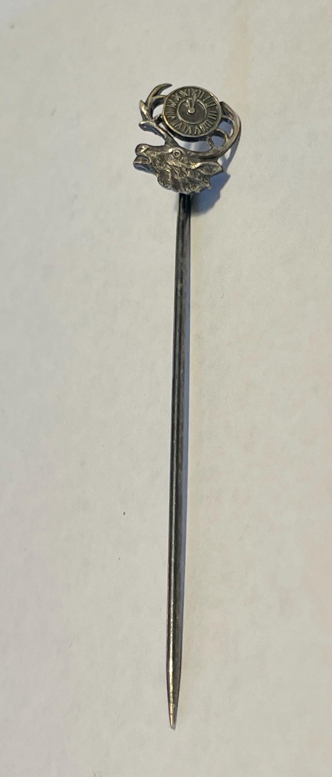 Antique Handmade BPOE Elks Lodge Masonic Sterling Silver Figural Stick ...