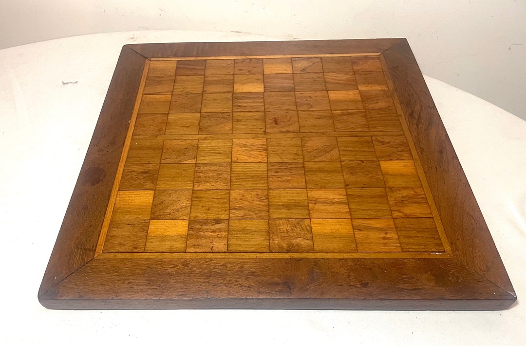 High Quality Antique 1800's Handmade Wooden Marquetry Gaming Chess ...