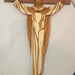 HUGE Carved Jesus Christ Intarsia Wood Art Wall Marquetry Sculpture ...