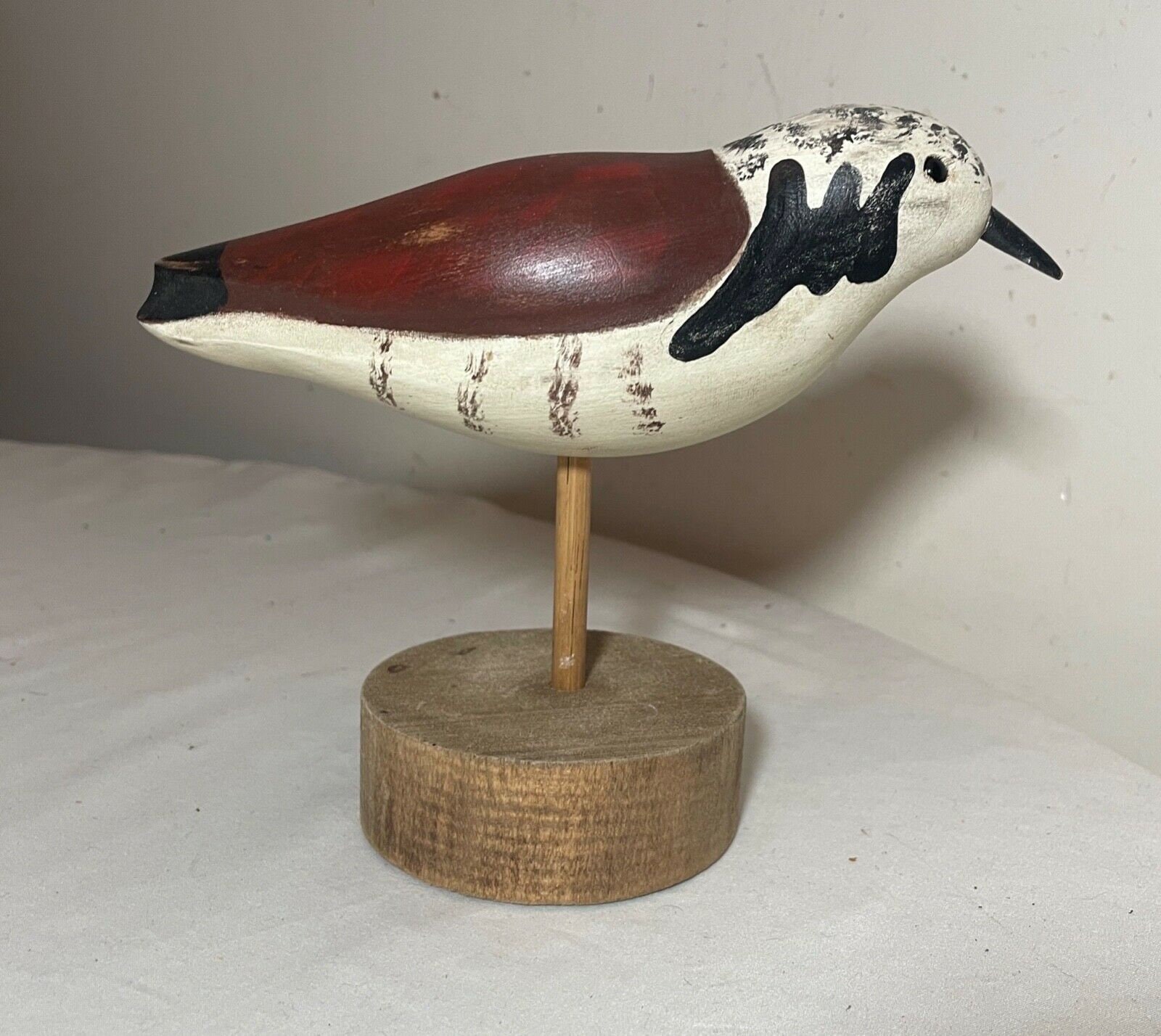 07' Carved Wood Ruddy Turnstone Richard Connolly Shore Bird Duck Decoy ...