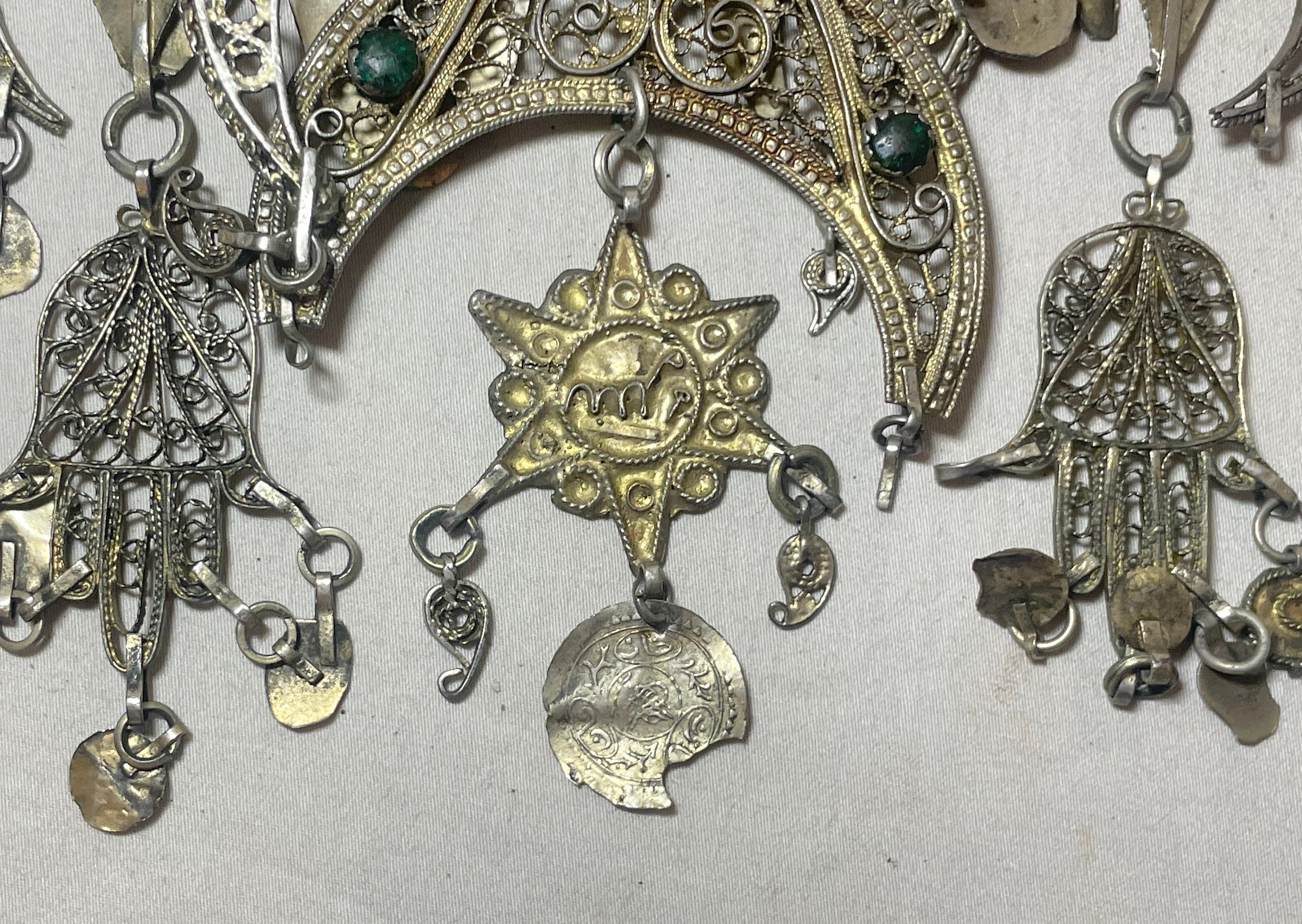 Antique Libya North African Shariya Sterling Silver Gilt Traditional ...
