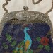 Antique Handmade Micro Glass Beaded Peacock Mosaic Silver - Etsy