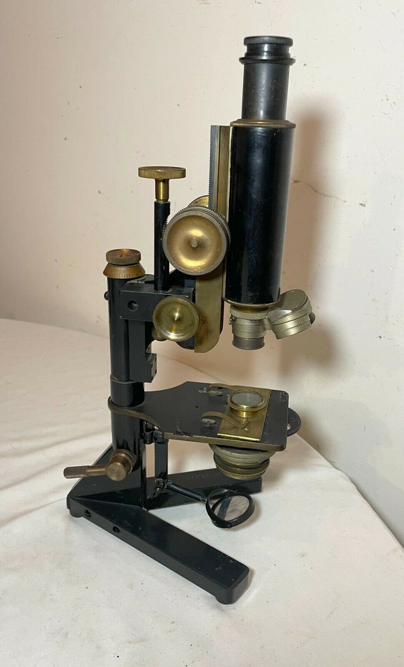 Rare Antique 1800's Solid Brass Mozstertz Lab Microscope - Etsy
