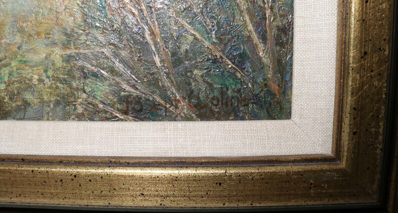 Antique 1900's Original JOSEPH WOLINSKI Landscape Coast Nautical Oil ...