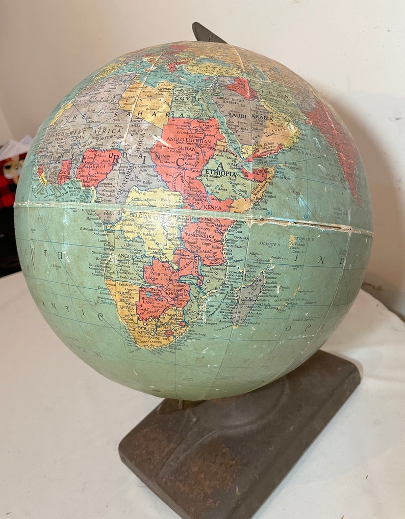 Vintage Replogle 12 Inch Art Deco Tole Metal Base Streamline - Etsy