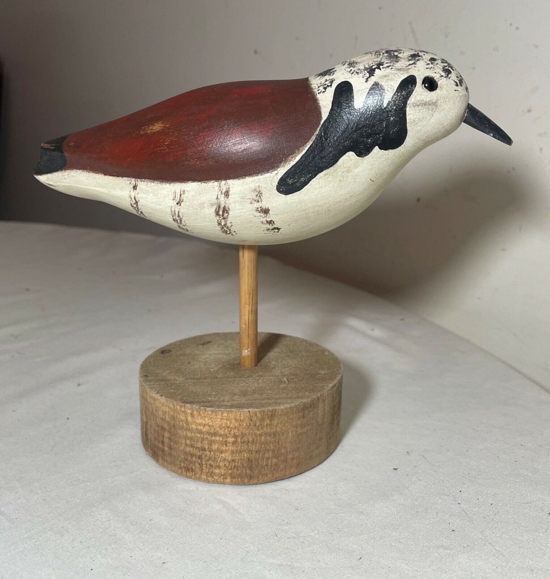 07' Carved Wood Ruddy Turnstone Richard Connolly Shore Bird Duck Decoy ...