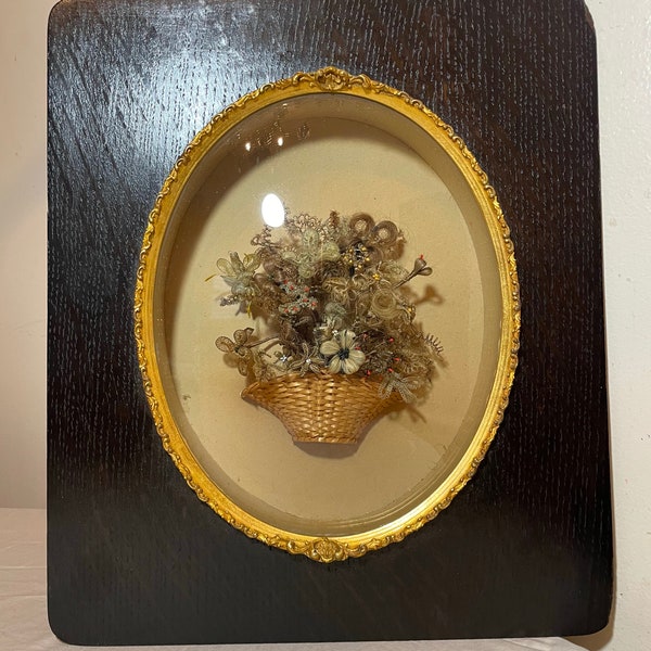 Antique Victorian Mourning Hair Art - Etsy