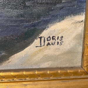 Antique Doris Davis Snow River Landscape Realism Expressionism Oil ...