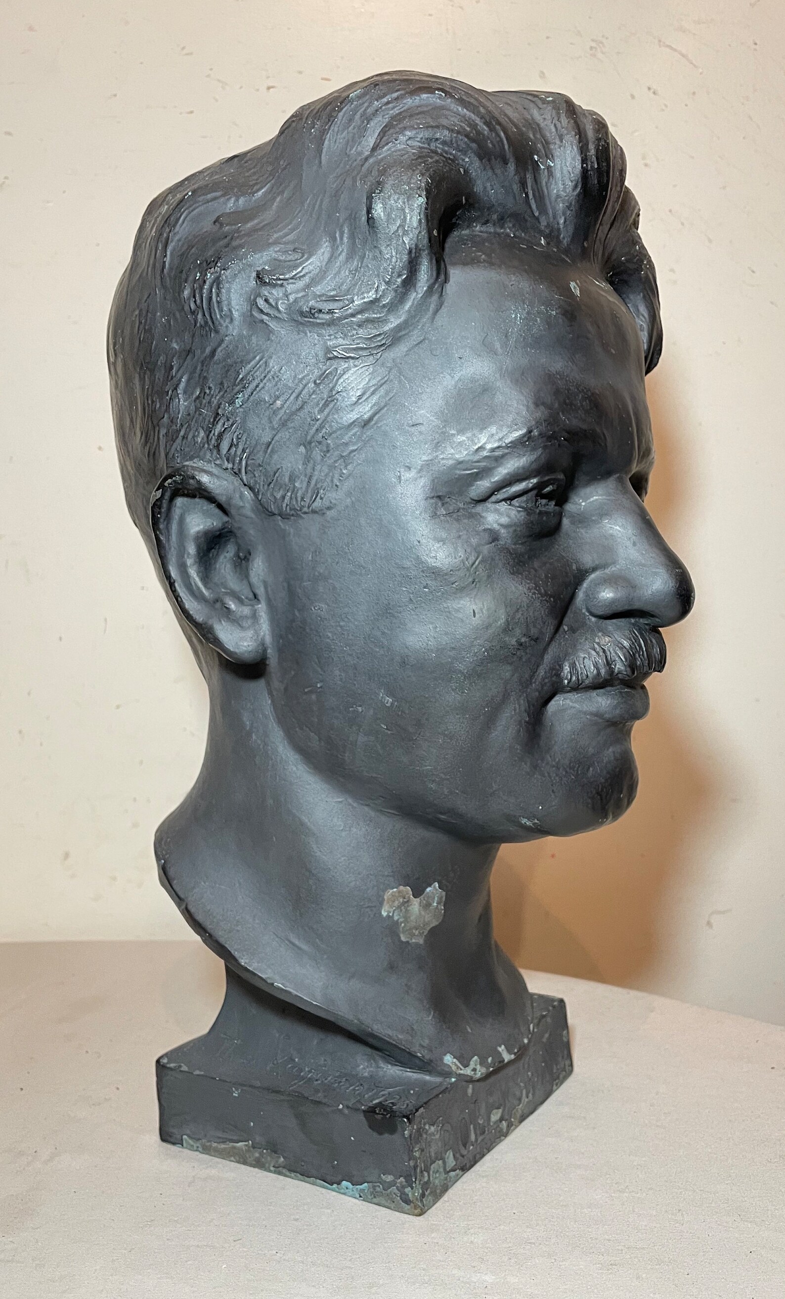 Large 1925 Antique NJ Medical Doctor JACOB POLEVSKI Bronze Statue Bust ...