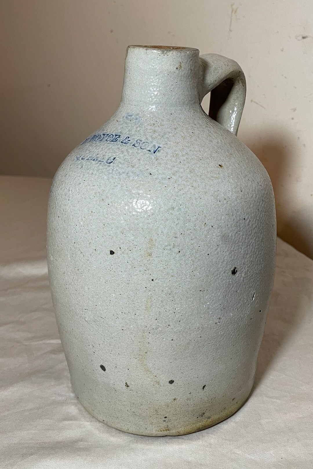 Antique 1800's M Boyce & Son Quebec Handmade Stoneware Salt Glazed ...
