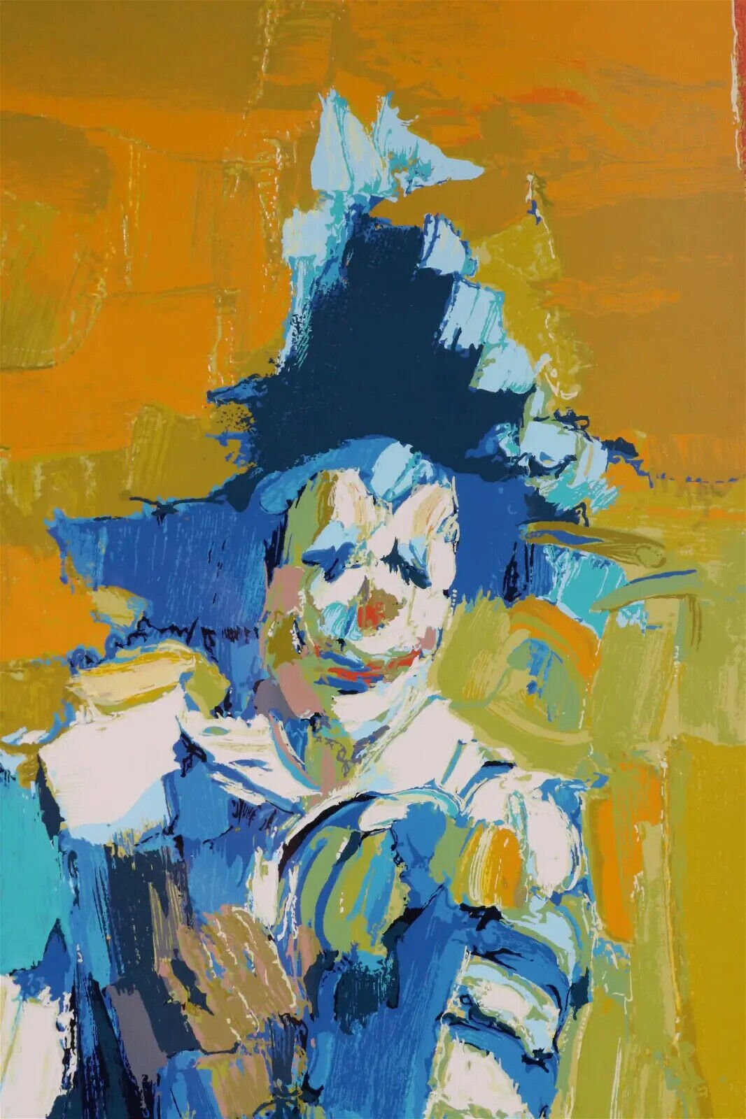 Nicola Simbari Deux Clowns Artist Proof Italian Abstract Silkscreen ...