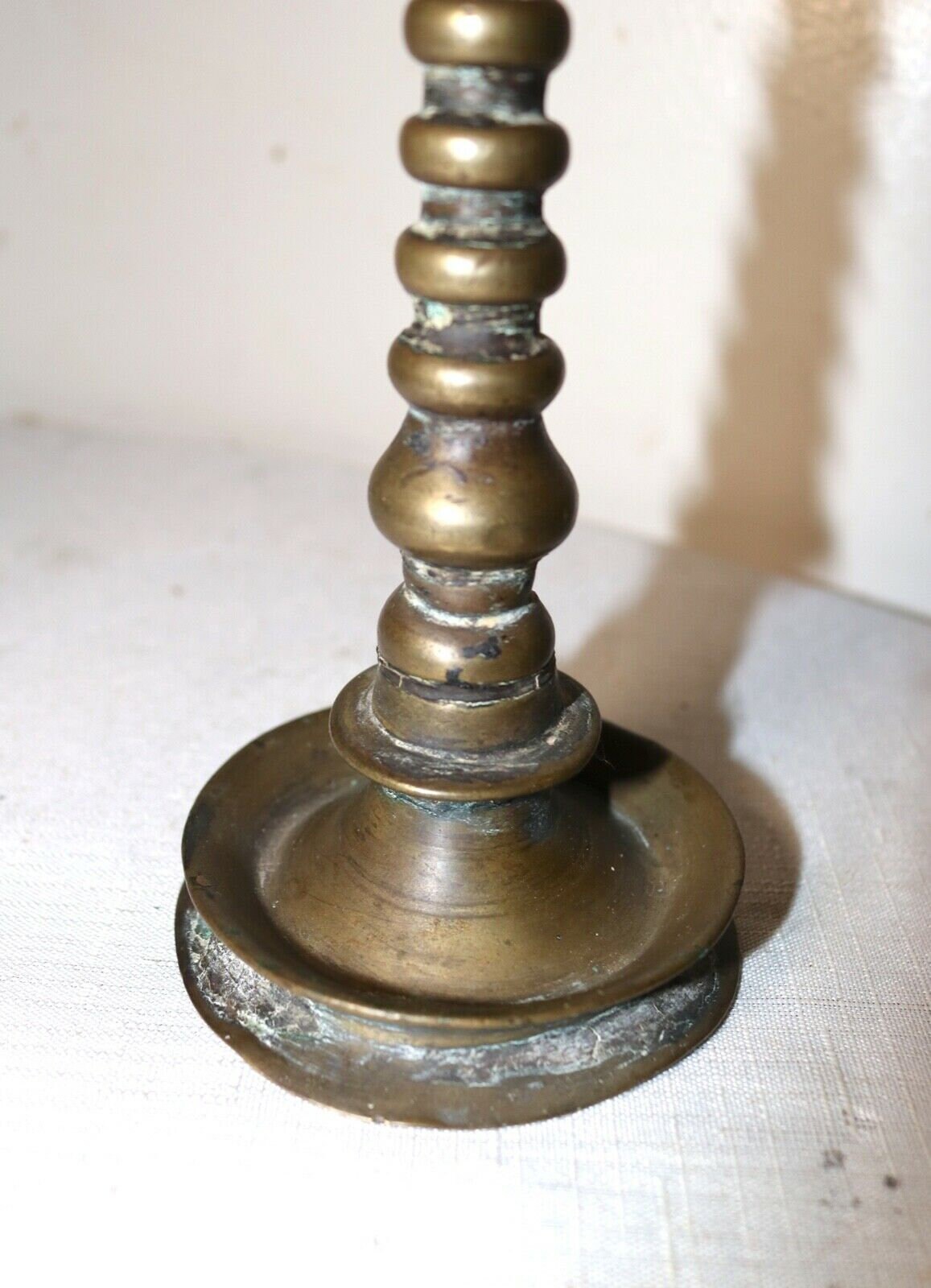 Rare Antique 18th Century 1700's Hand Turned Brass Indian Oil Lamp ...