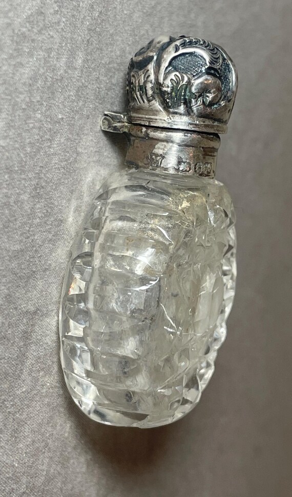 antique 19th century sterling silver cut crystal perf… - Gem
