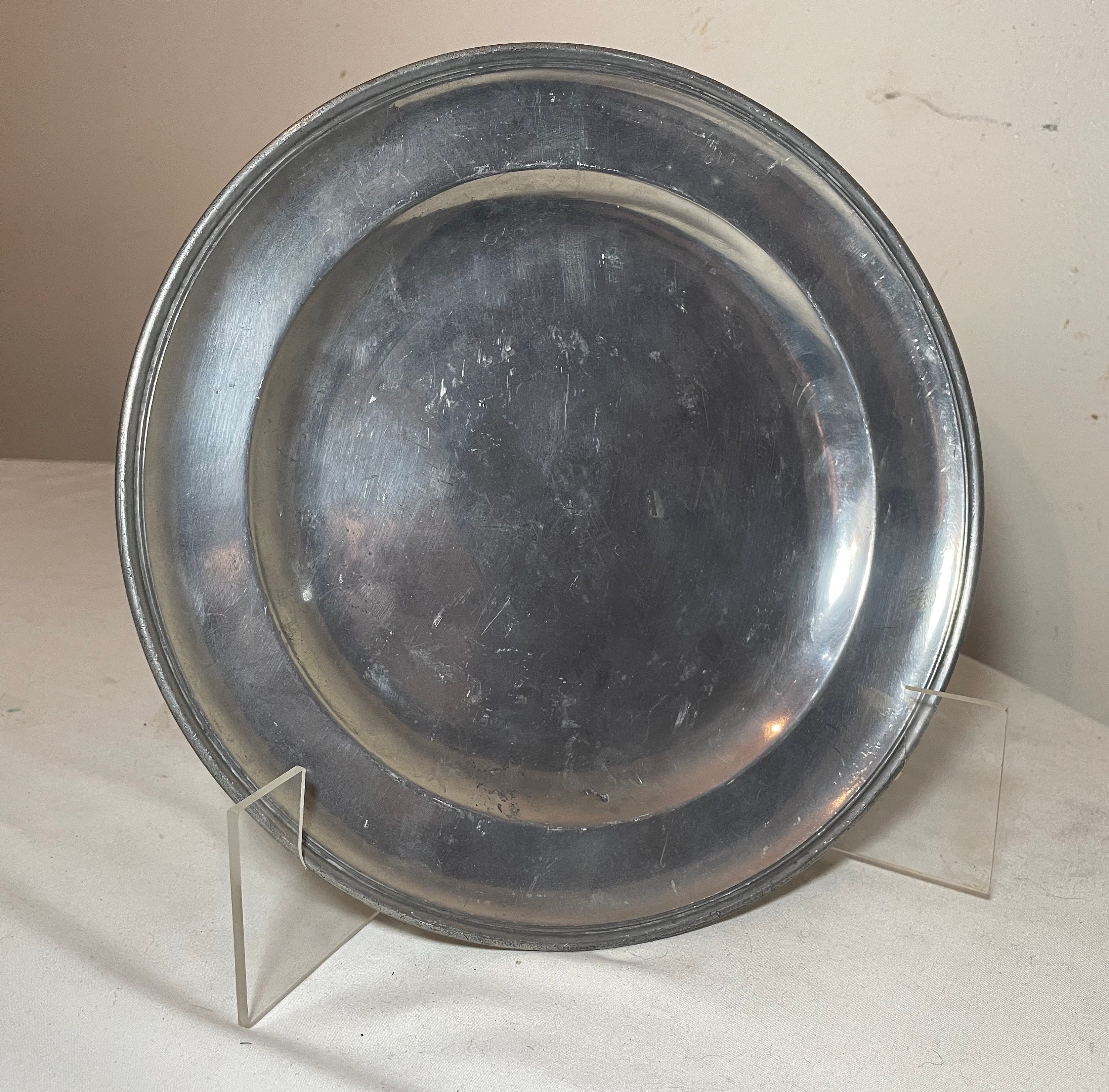 Rare Antique 18th Century European French Forged Pewter Dinner Plate ...