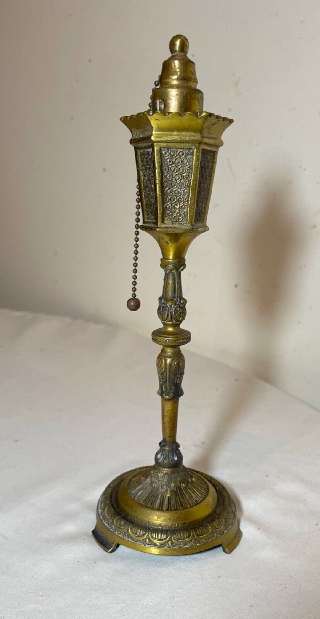 Antique Ornate Gilded Bronze Lamp Post Style Table Cigar Cigarette ...