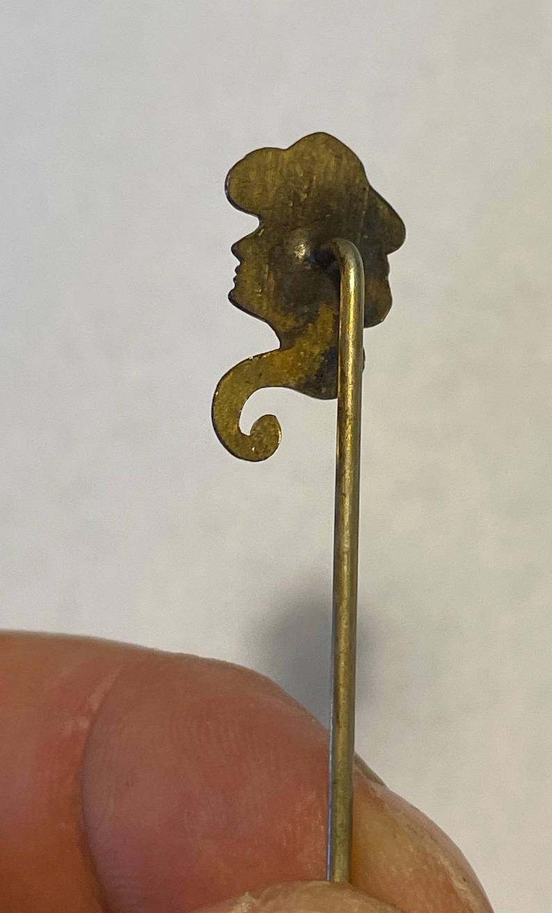 Antique Handmade Gilt Gold Filled Art Nouveau Lady Figural Hat Stick ...
