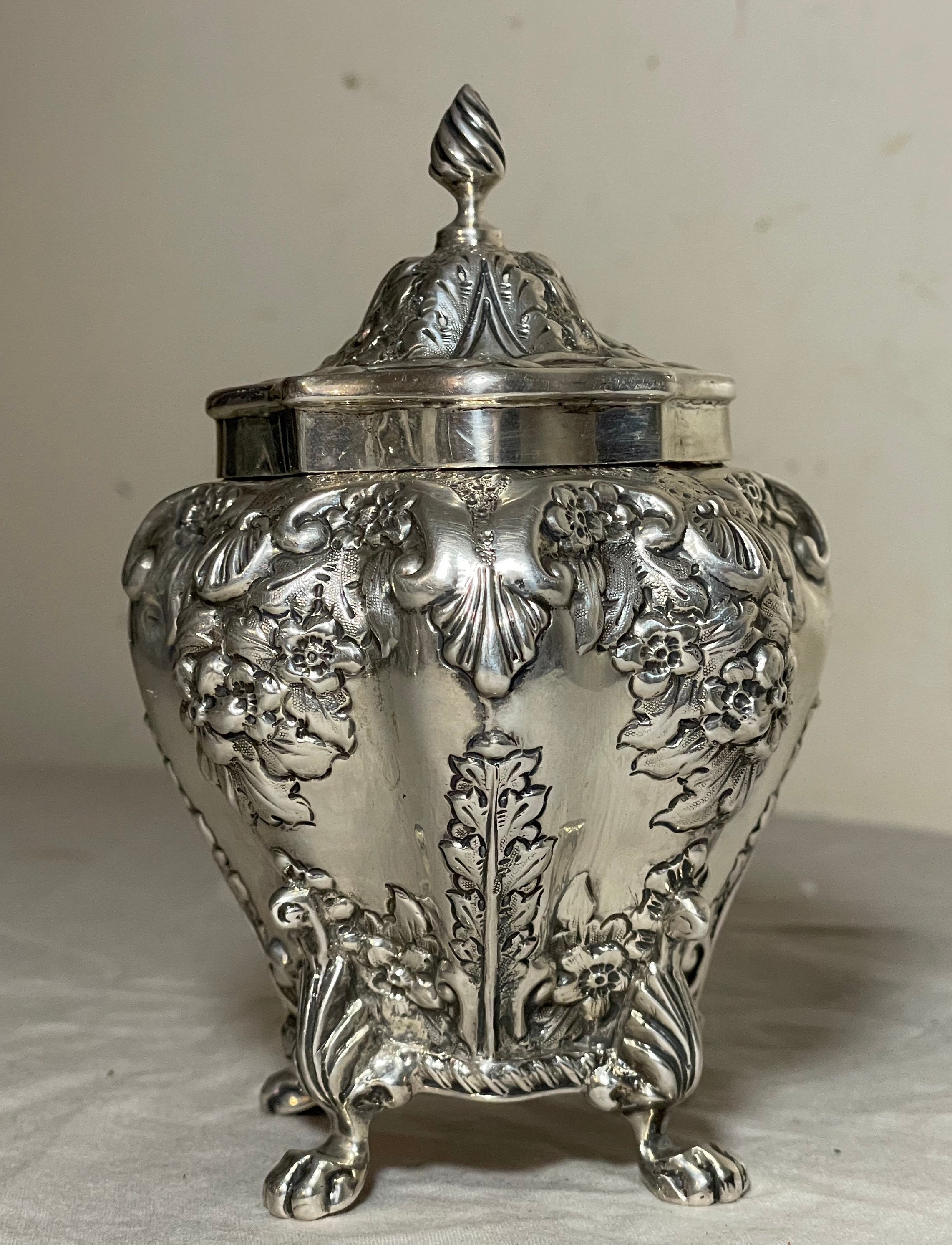 Antique George Nathan & Ridley Hayes Decorated Figural Sterling Silver ...