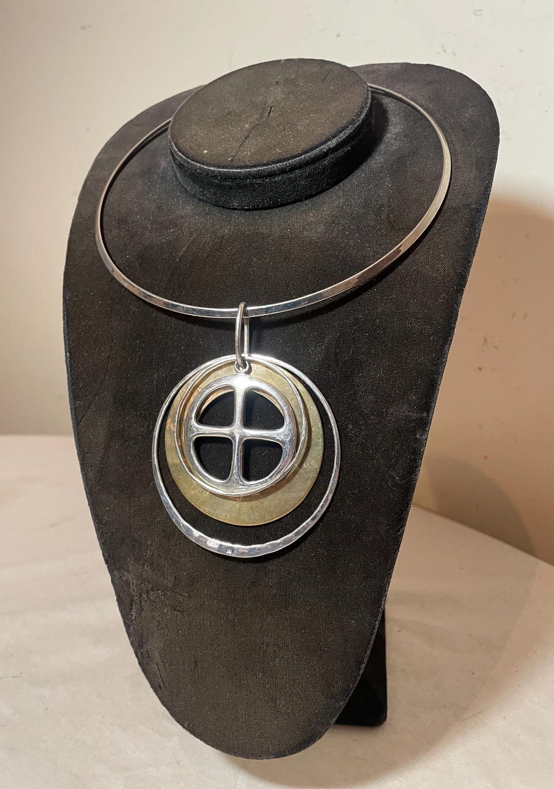 Handmade Robert Lee Morris RLM Designer Sterling Silver Brass Choker ...