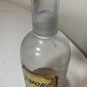 RARE Antique 1800's Clear Glass Chloroform Apothecary Medical Poison ...