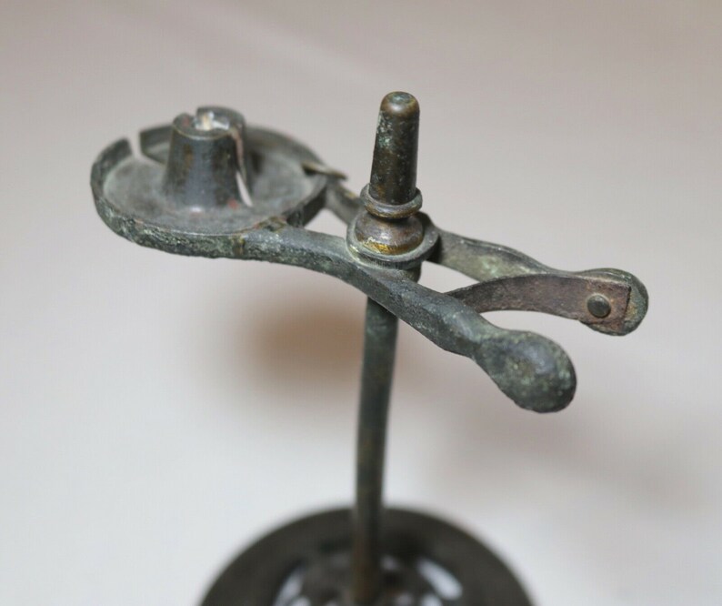 Antique 18th Century Peened Brass Candlestick Spring Loaded - Etsy