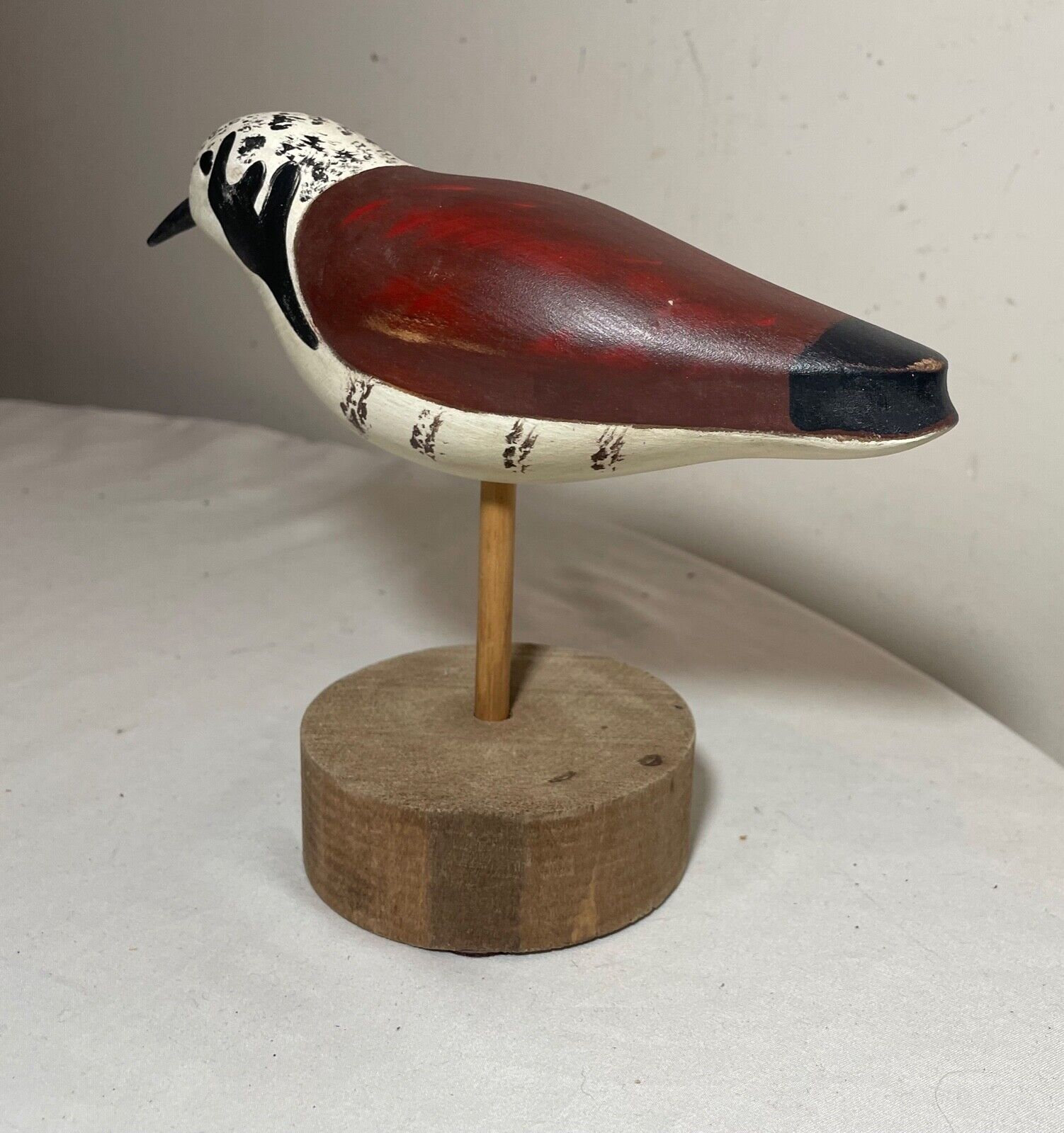 07' Carved Wood Ruddy Turnstone Richard Connolly Shore Bird Duck Decoy ...