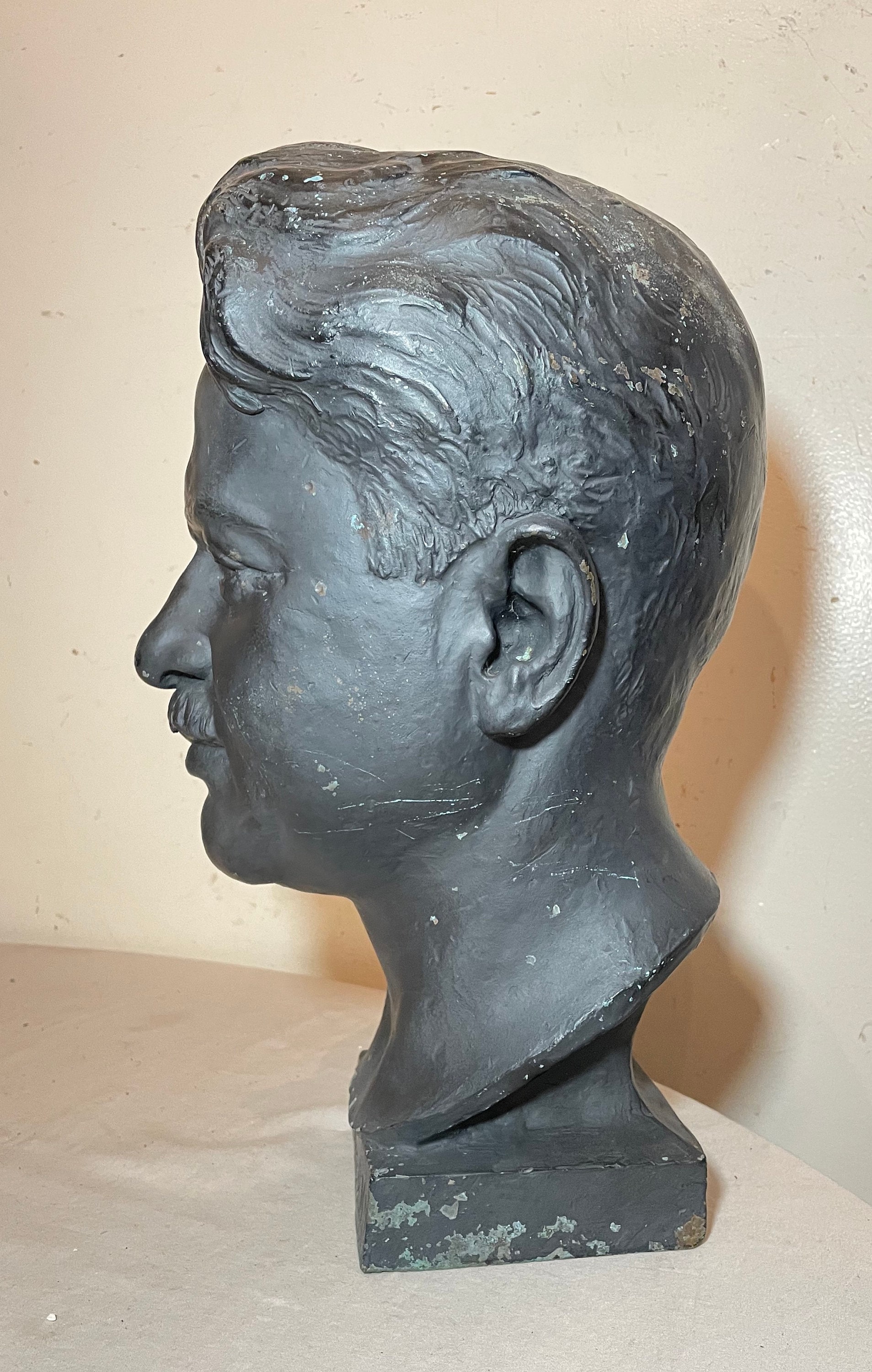 Large 1925 Antique NJ Medical Doctor JACOB POLEVSKI Bronze Statue Bust ...