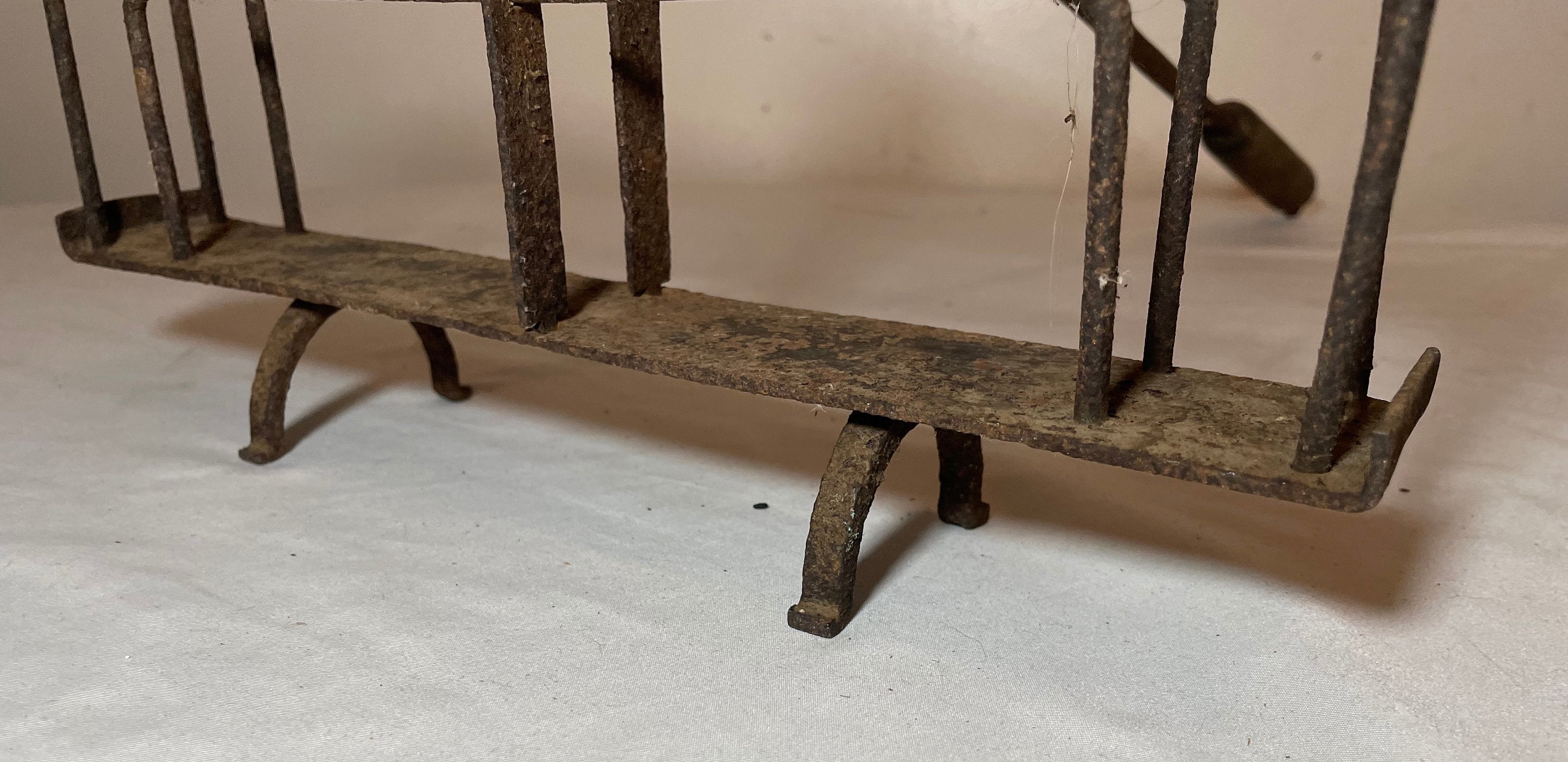 Antique 18th Century Handmade Primitive Wrought Iron Wood Fireplace ...