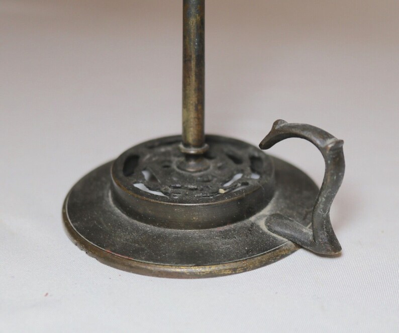 Antique 18th Century Peened Brass Candlestick Spring Loaded - Etsy