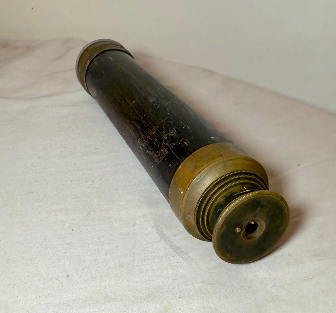 Antique 19th Century Brass Wood Nautical 30 Inch Ships Hand Telescope ...