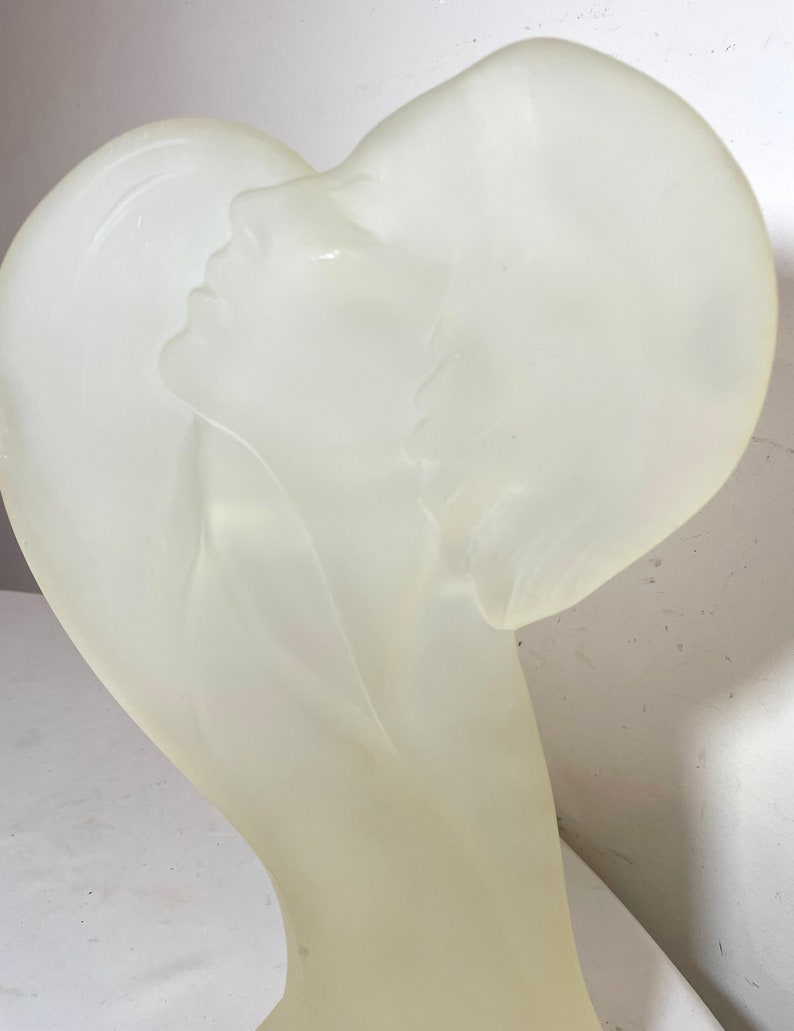 Vintage Frosted Lucite Art Deco Faces of Love Couple David Fisher ...