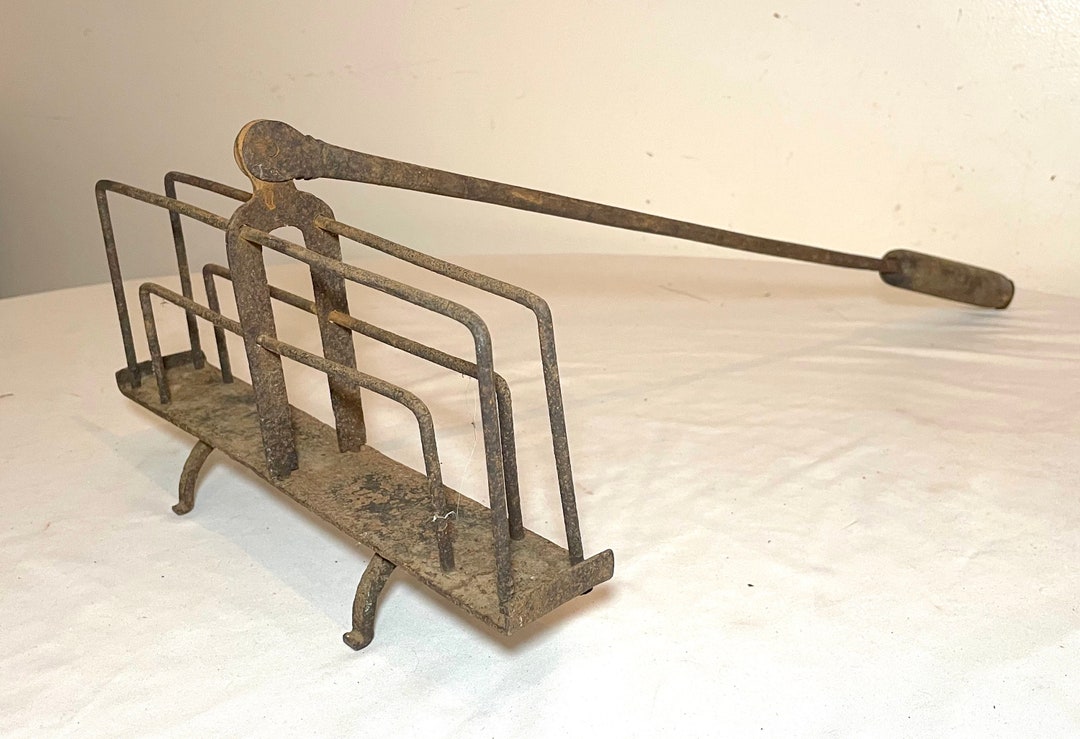 Antique 18th Century Handmade Primitive Wrought Iron Wood Fireplace ...